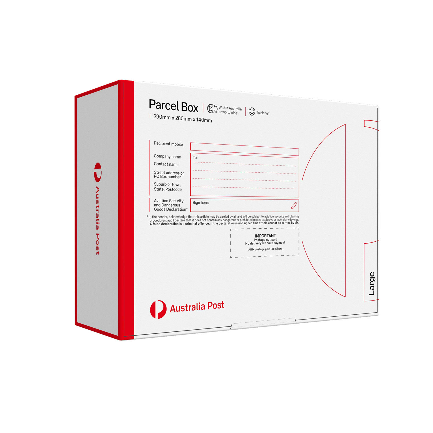 Parcel Box Large (390 x 280 x 140mm) – Single - Boxes, bags and other ...