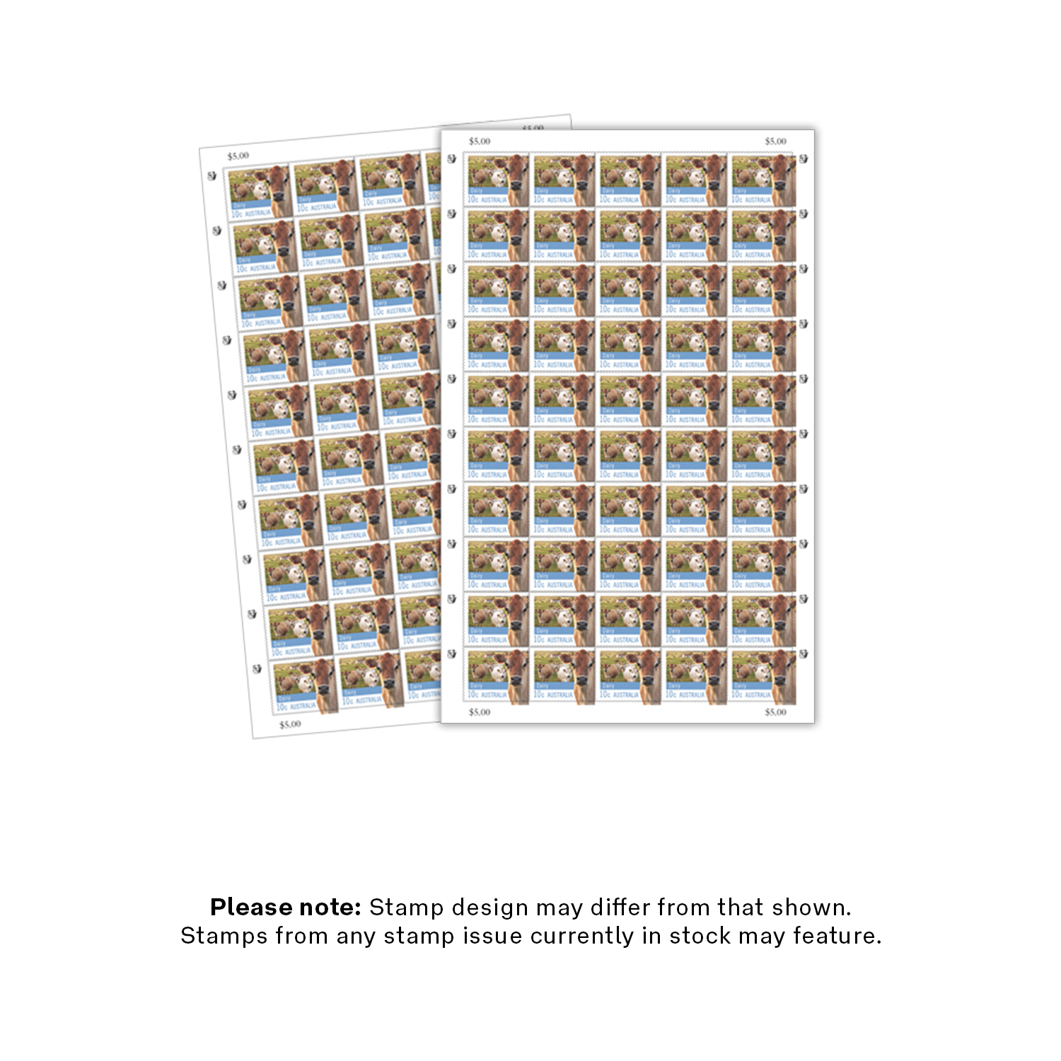 Sheet of 2x 50 10c Stamps - Domestic postage stamps