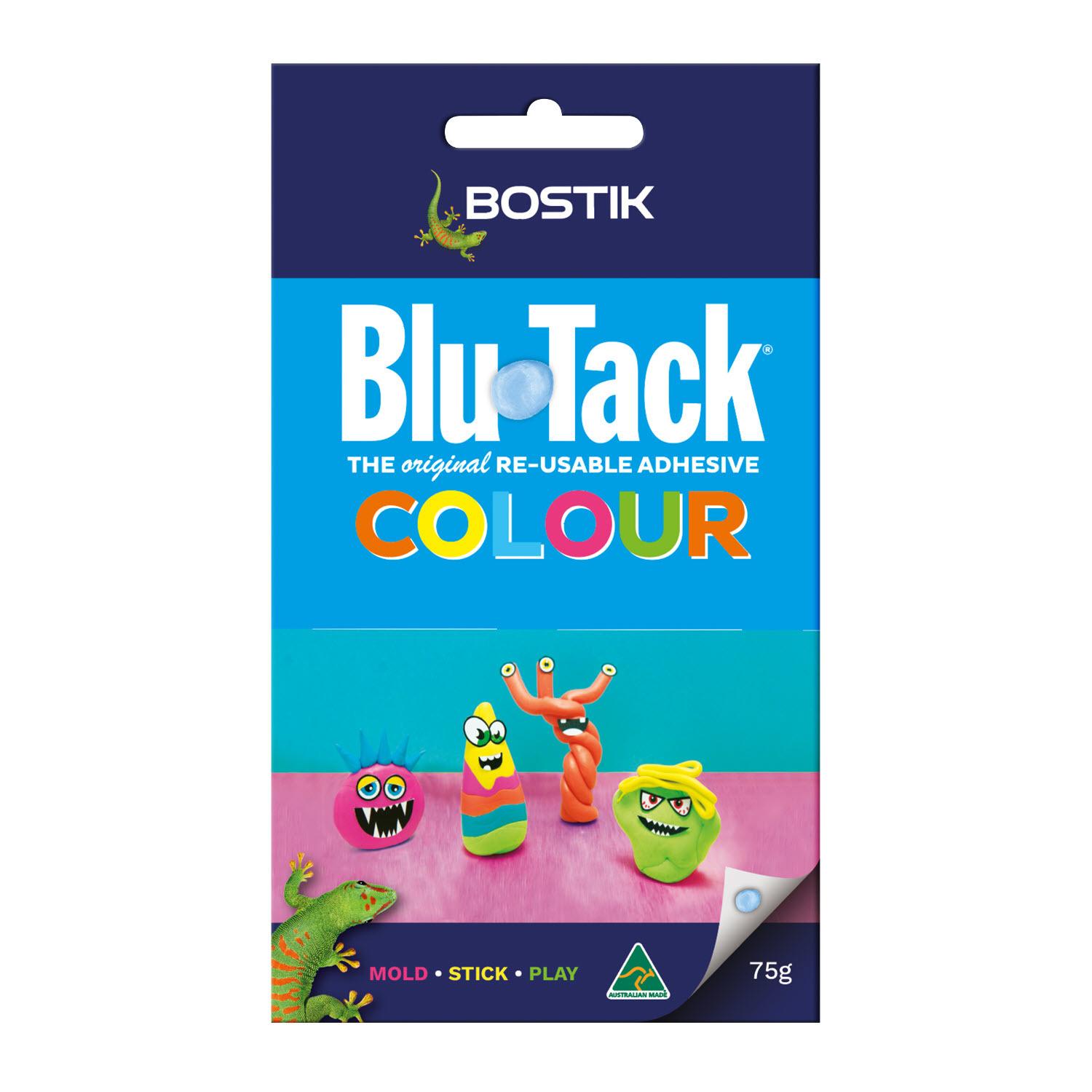 Bostik Blu-Tack Colours 75g – 10 Pack - Stationery