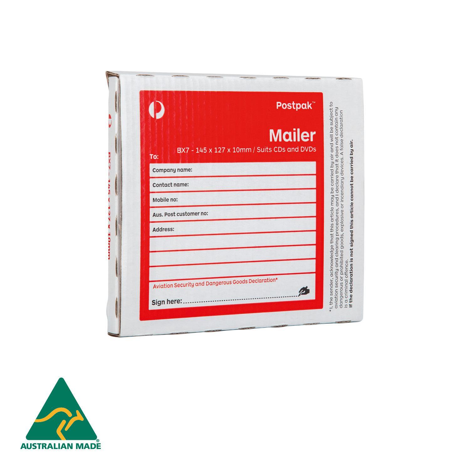 Mailing Box BX7 CD Mailer (145 x 127 x 10mm) – Single - Boxes, Bags and ...