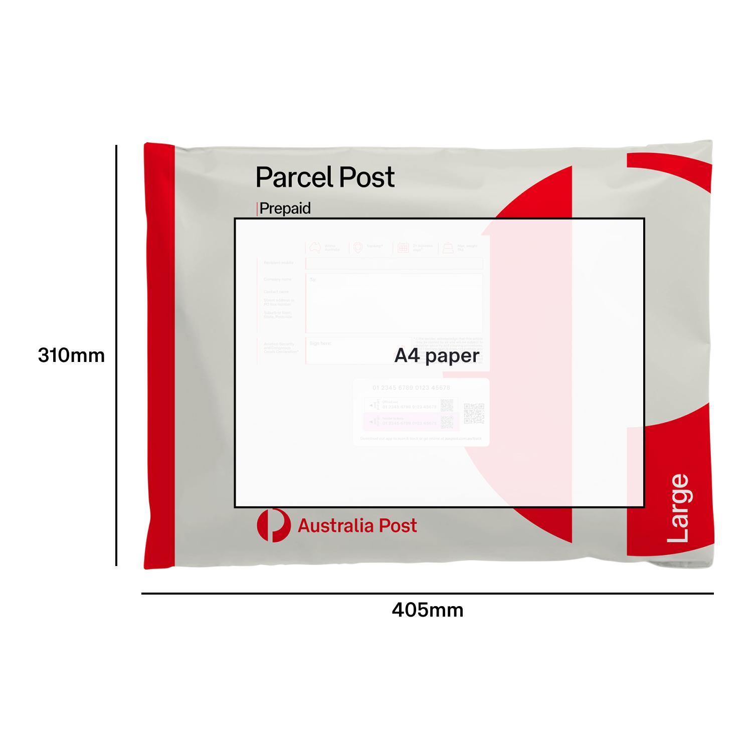 Parcel Post Prepaid Satchel Large – Single - Parcel Post