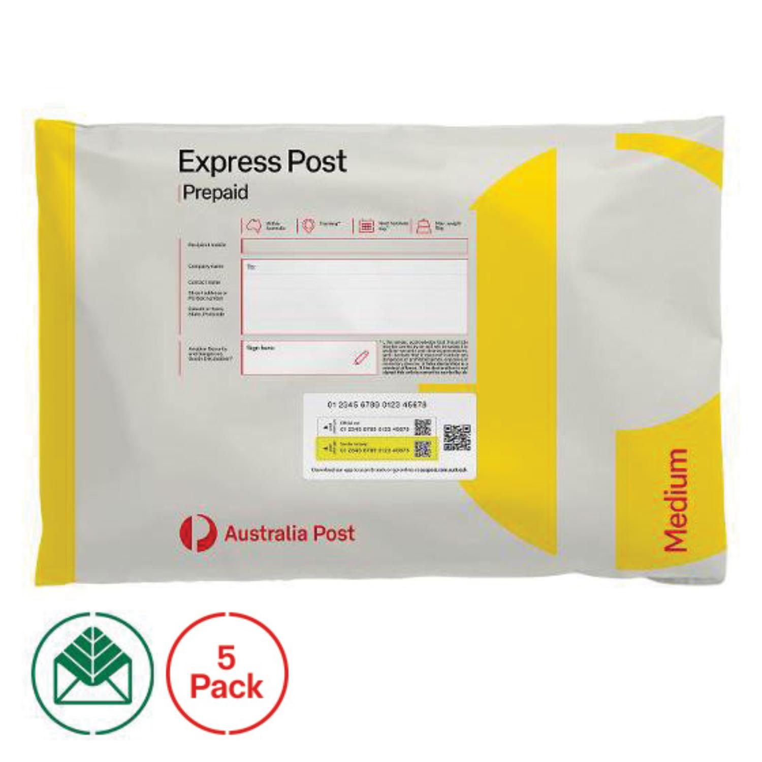Express Post Prepaid Satchel Medium – 5 Pack - Express Post