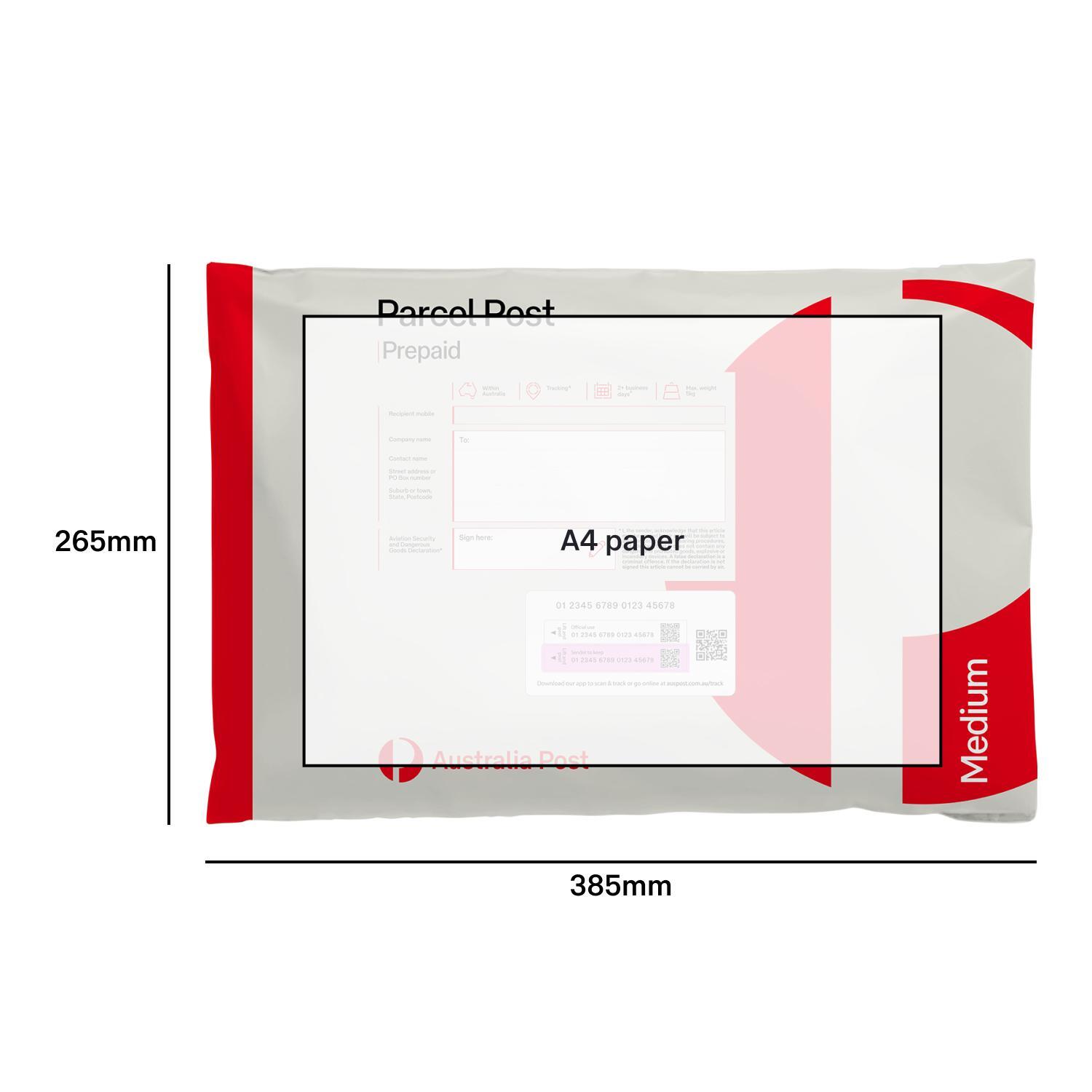 Parcel Post Prepaid Satchel Medium – Single - Parcel Post
