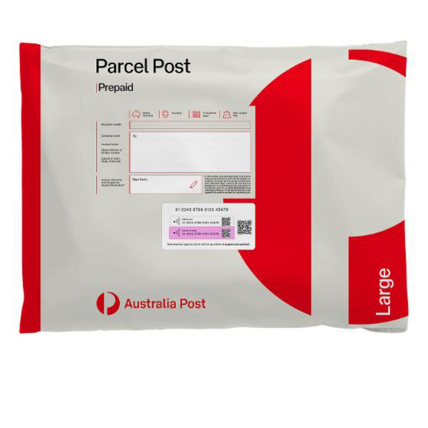 Parcel Post Prepaid Satchel Large – Single - Parcel Post