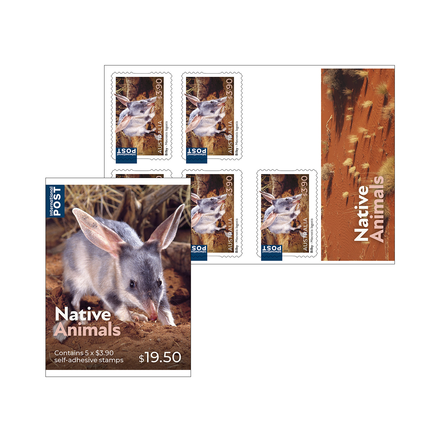 Sheetlet of 5x $3.90 International Stamps - International postage stamps