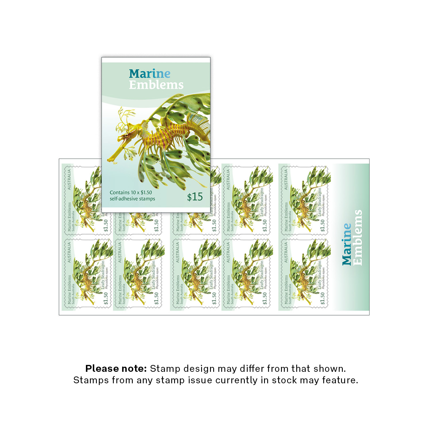 Booklet 10x $1.50 Stamps - Domestic postage stamps