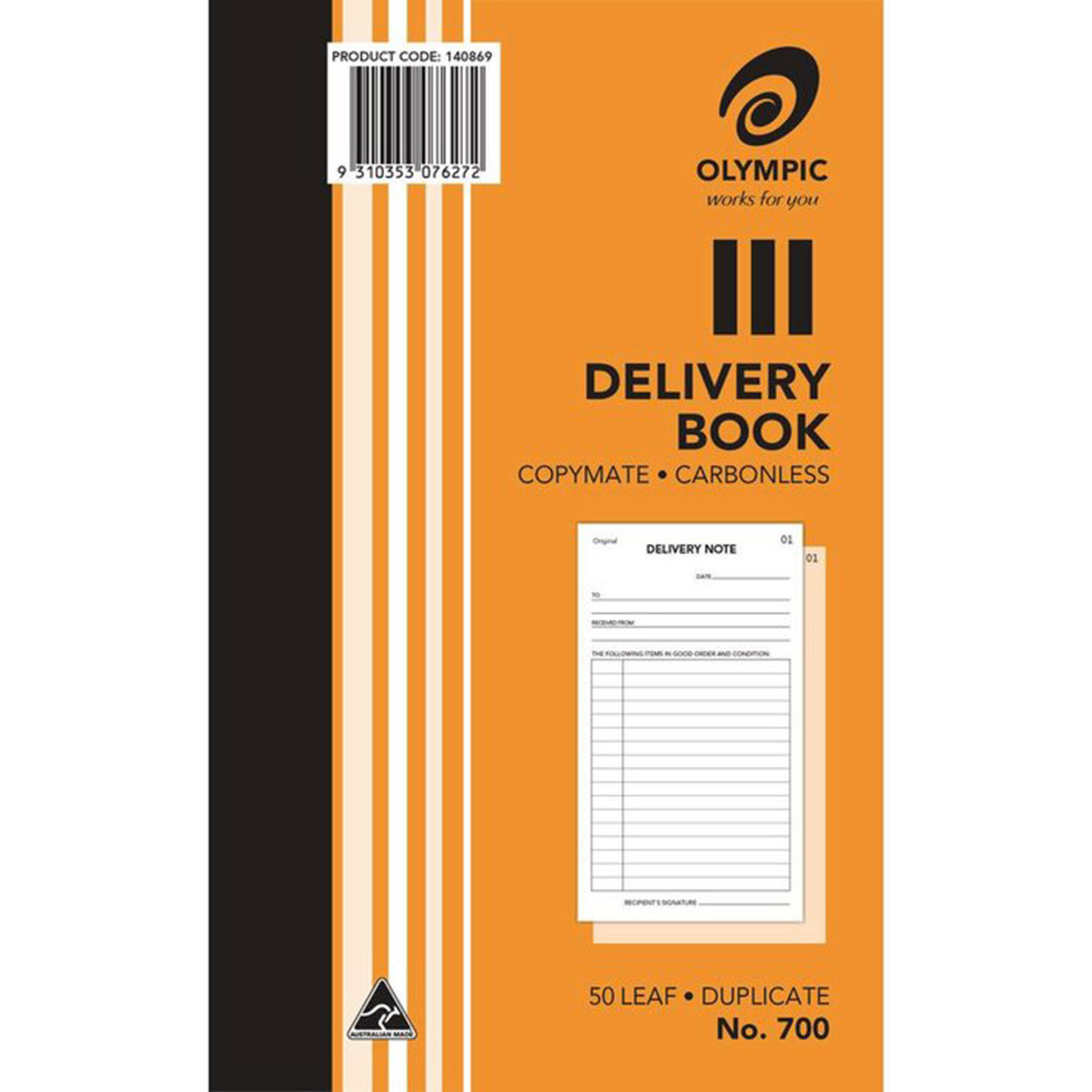 Olympic No. 700 Carbonless Duplicate Delivery Book - Office equipment