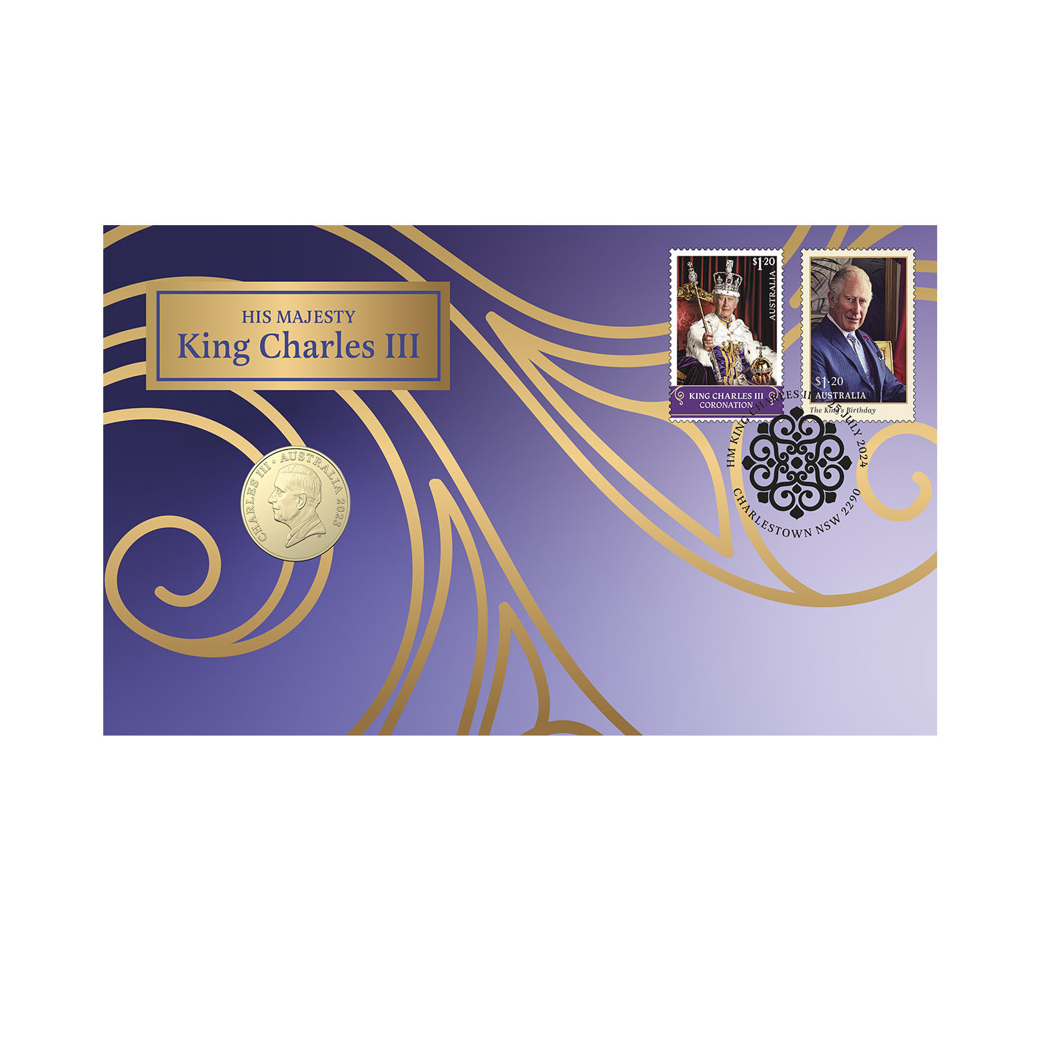 2024 King Charles III Effigy $1 Postal Numismatic Cover (PNC) RAM ...