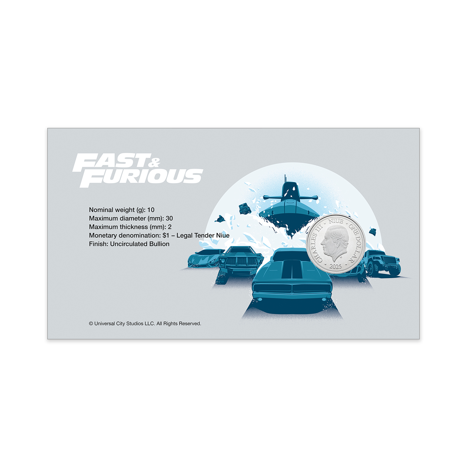 Fast and Furious Postal Numismatic Cover (PNC) - Postal Numismatic Covers