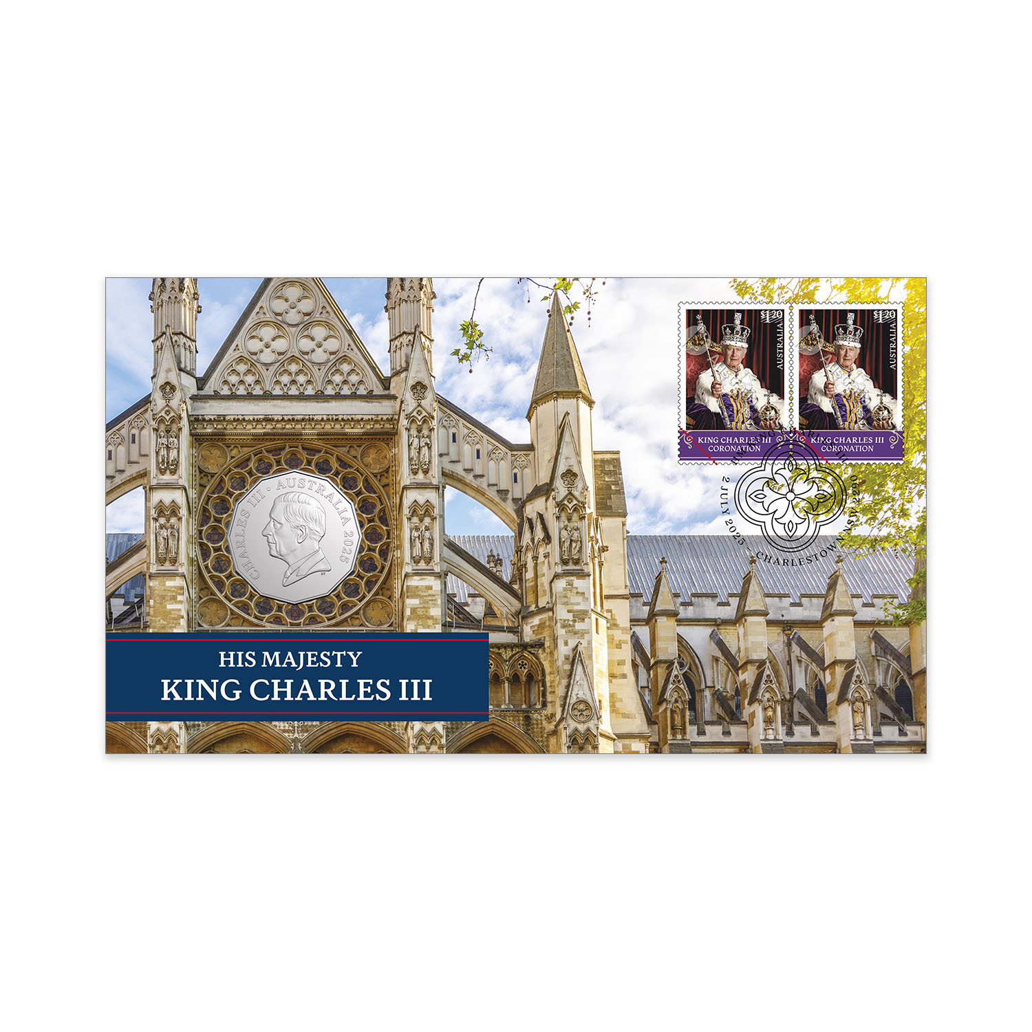 His Majesty King Charles III 50c Postal Numismatic Cover (PNC) - Postal Numismatic Covers