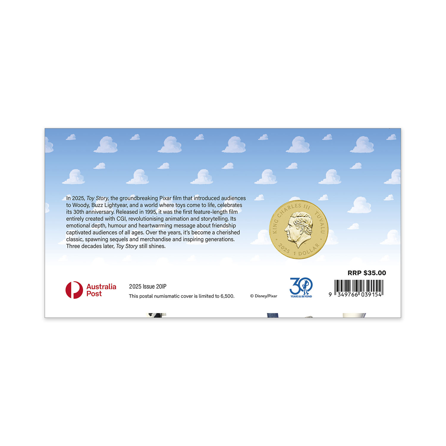 Toy Story Postal Numismatic Cover (PNC) - Postal Numismatic Covers