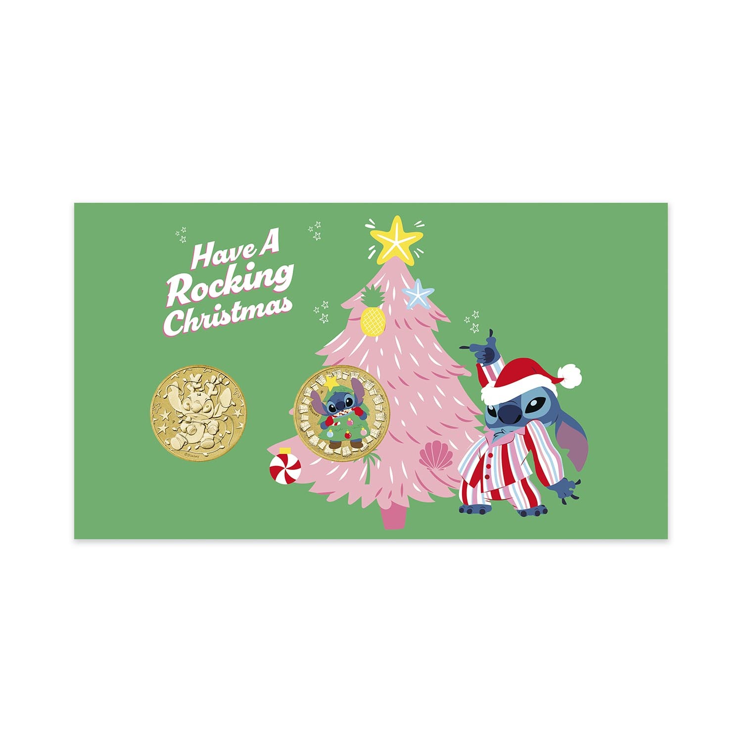 Stitch Christmas 2-Coin Postal Numismatic Cover - Postal Numismatic Covers