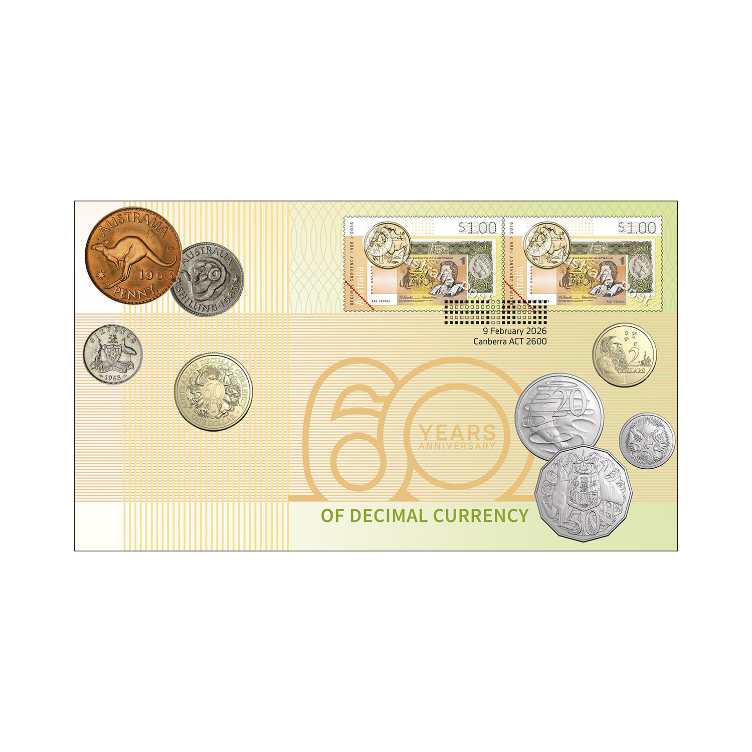 60th Anniversary of Decimal Currency Postal Numismatic Cover (PNC ...