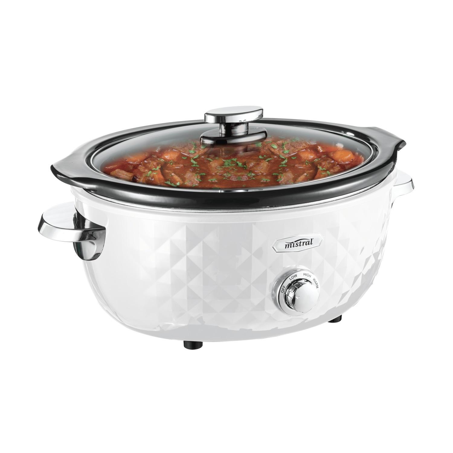 Mistral 5.6L Slow Cooker – Matte White - Home Appliances