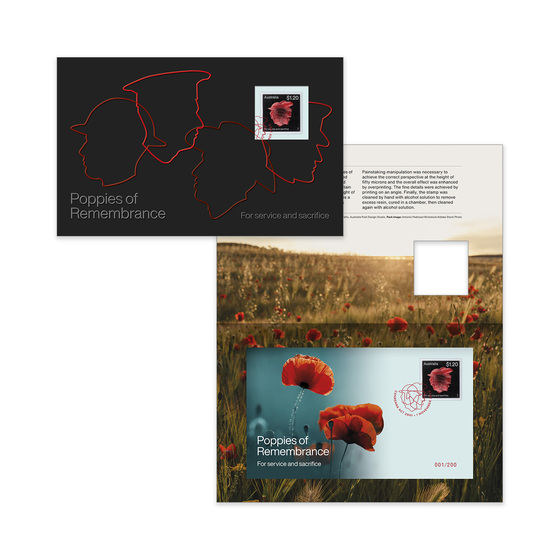 Poppies of Remembrance 3D Stamp Cover - View all