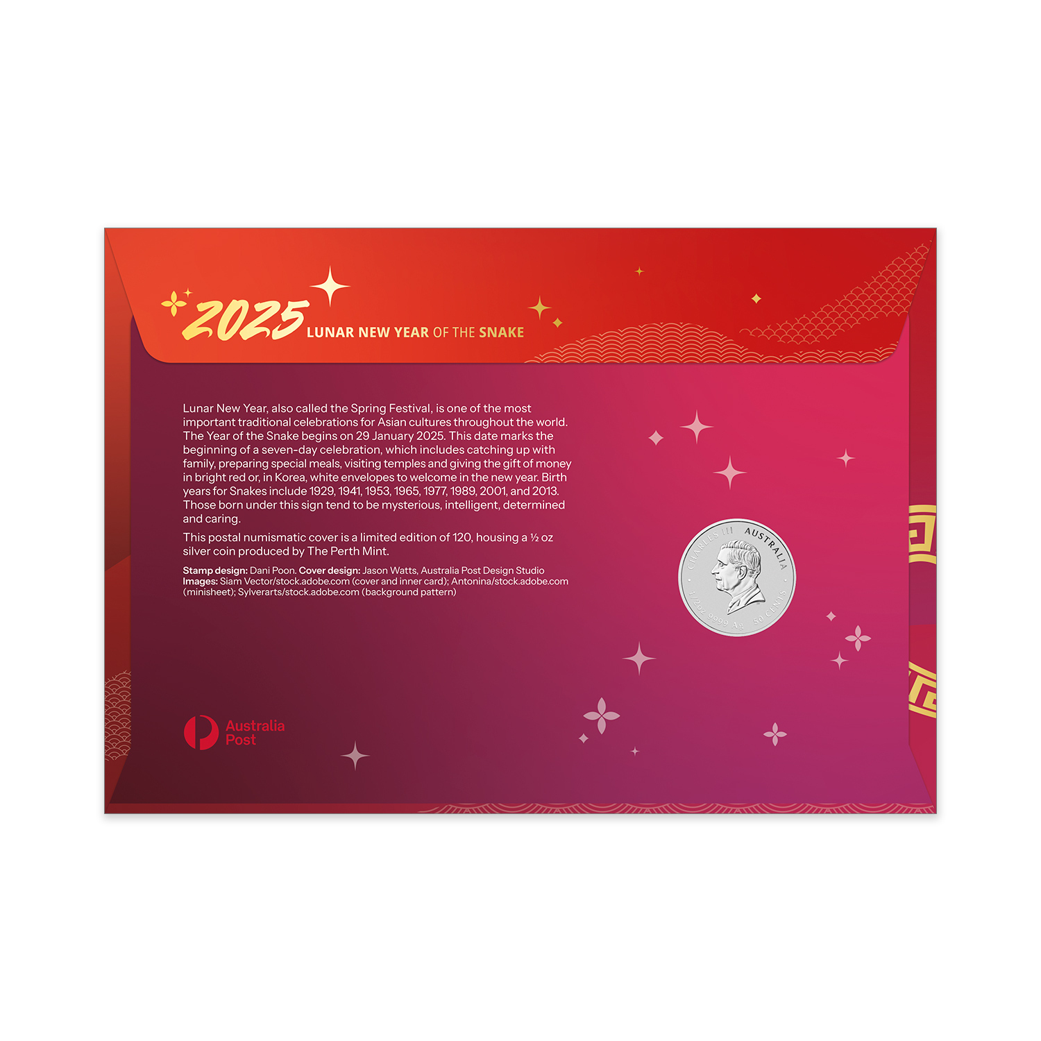 Year of the Snake Limited-Edition Postal Numismatic Cover (PNC ...