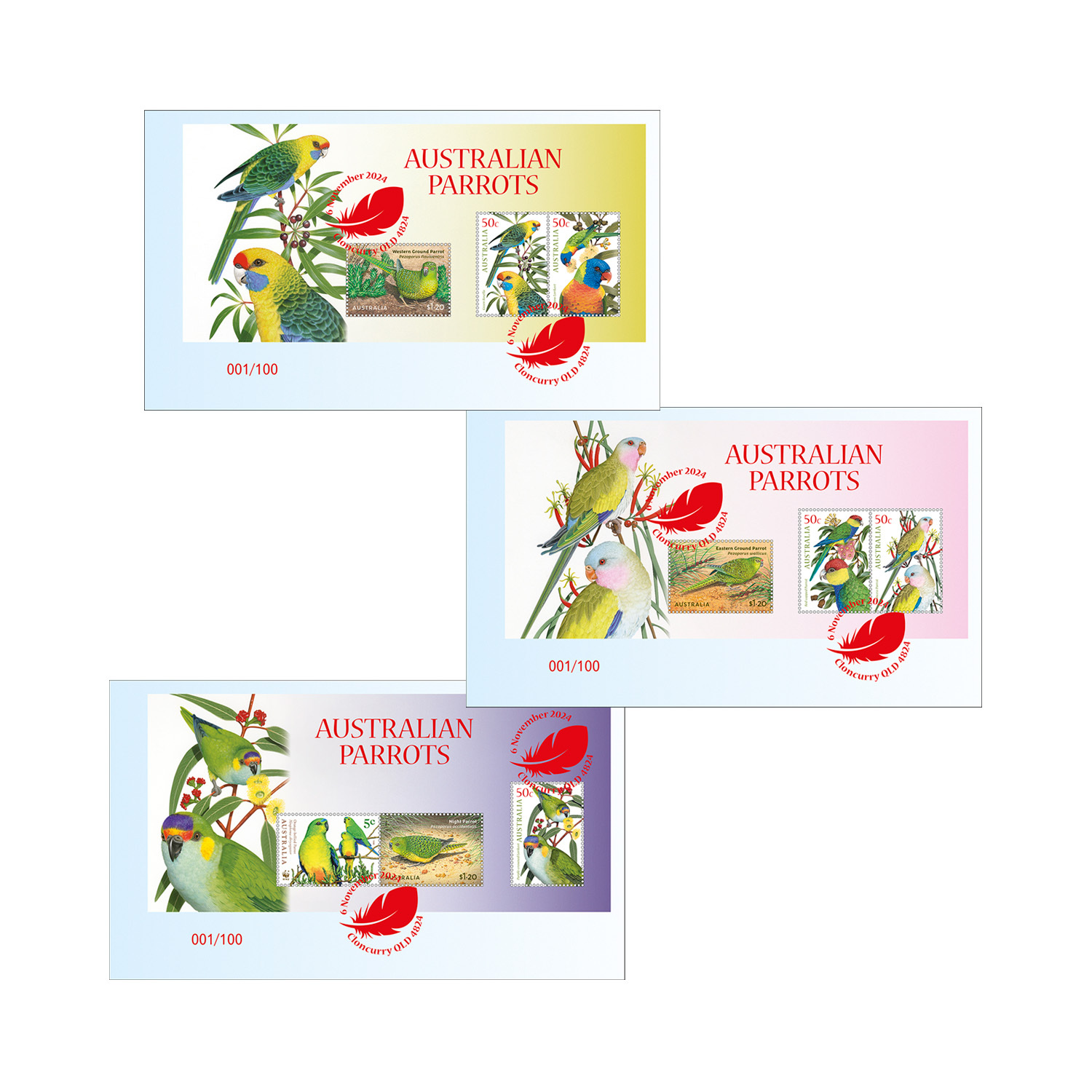 Australian Parrots Limited-Edition Cover and Stamp Collection ...