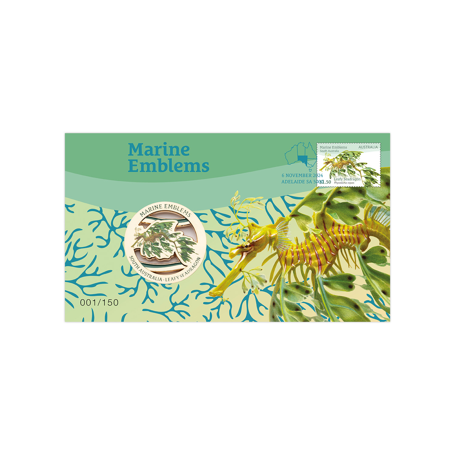 Marine Emblems Limited-Edition Medallion Cover South Australia - Leafy ...