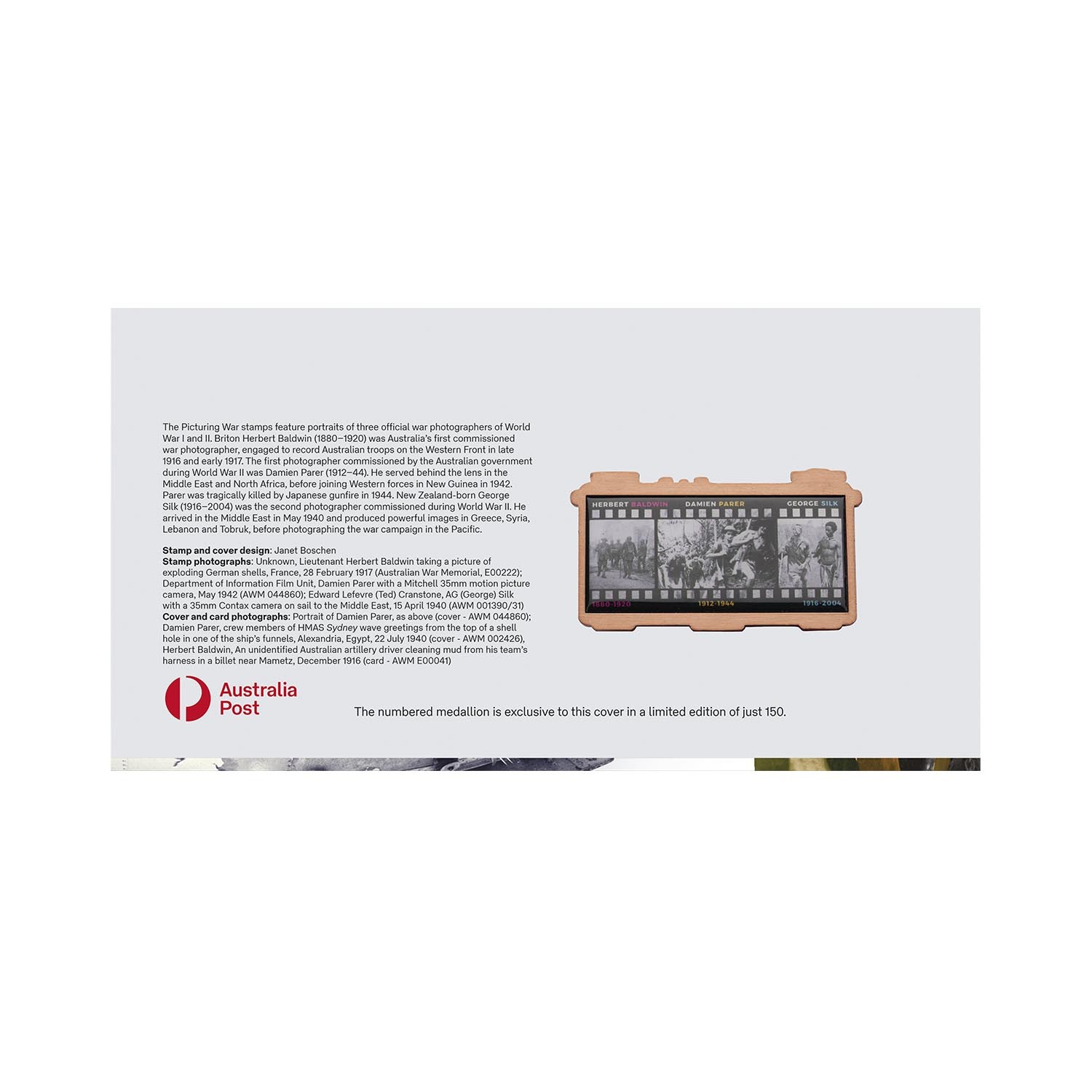 Picturing War Limited-Edition Medallion Cover - Impressions