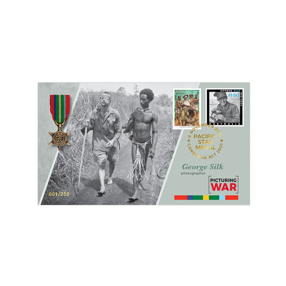 Medal and Stamp Cover for George Silk - Impressions