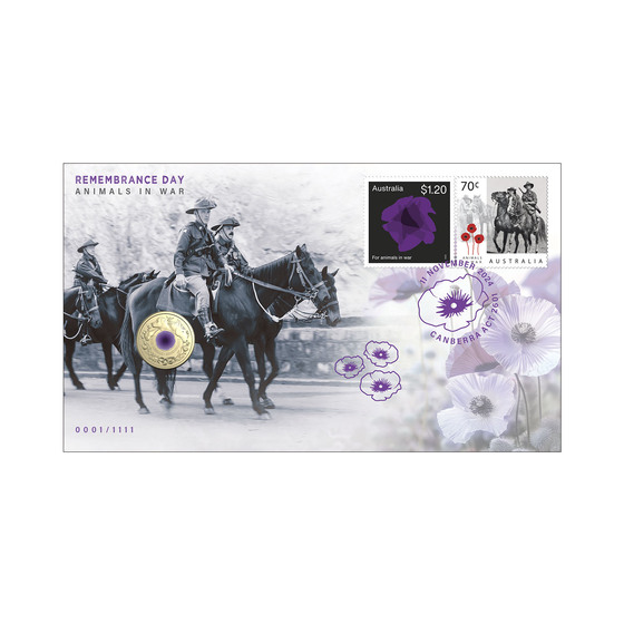 Remembrance Day Animals in War Limited-Edition Postal Numismatic Cover ...