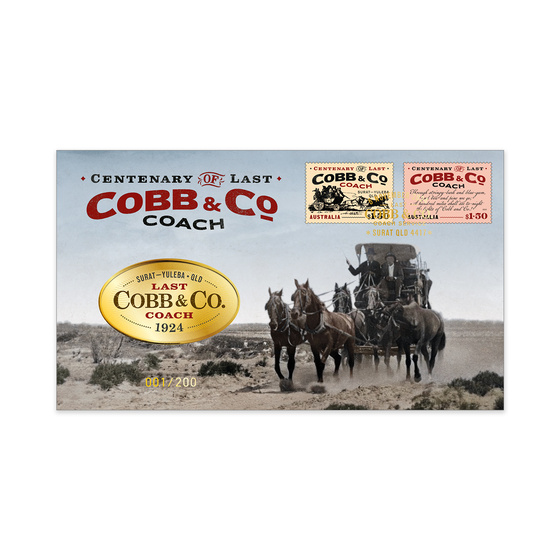 100th Anniversary of the Last Cobb & Co Coach Service Medallion Cover ...
