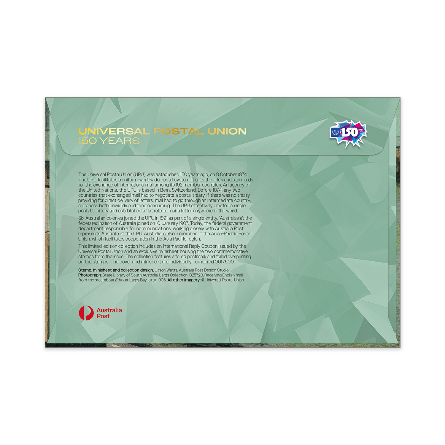 Universal Postal Union 150 Years Limited-Edition Coupon and Minisheet ...