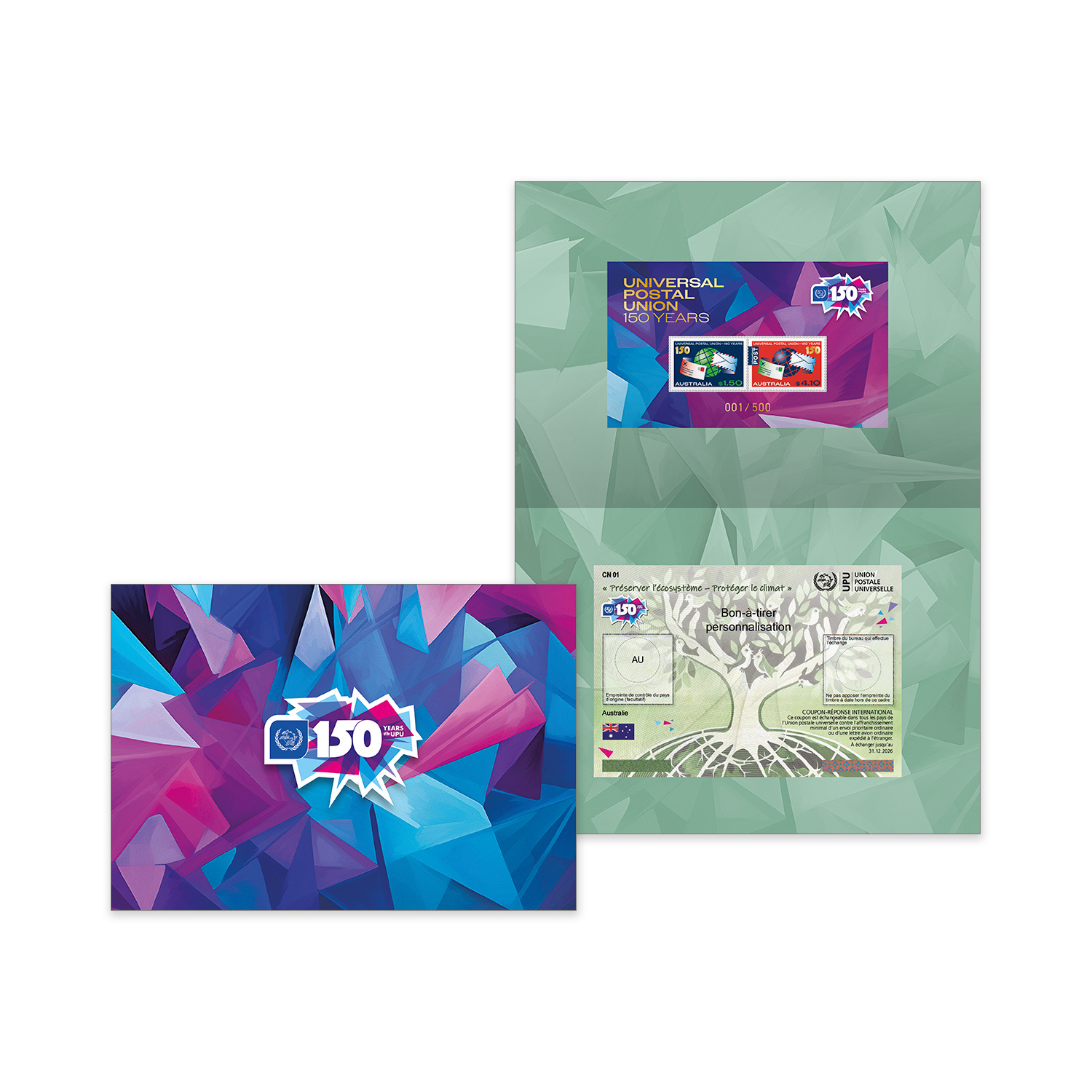 Universal Postal Union 150 Years Limited-Edition Coupon and Minisheet ...