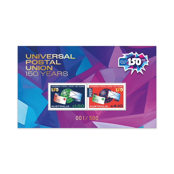 Universal Postal Union 150 Years Limited-Edition Coupon and Minisheet ...