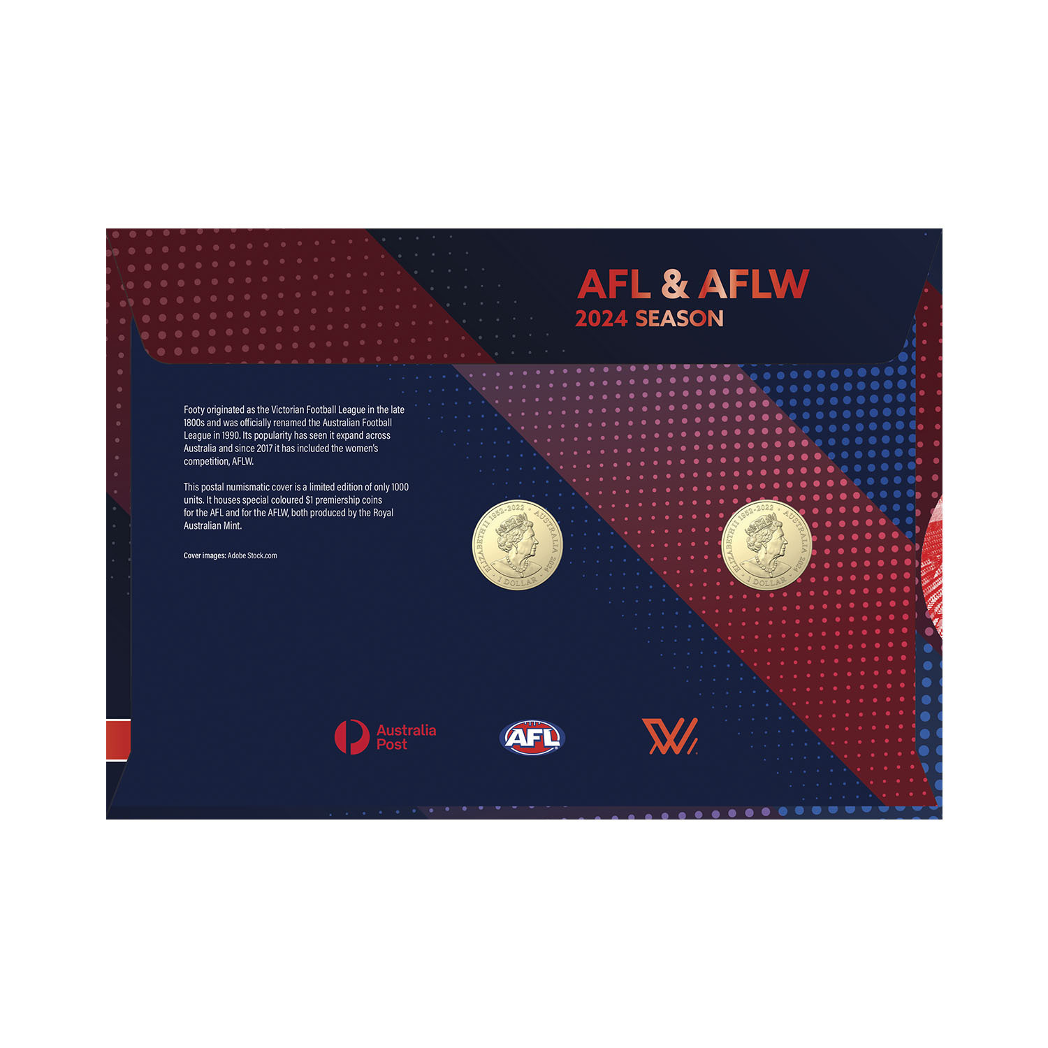 AFL and AFLW Limited-Edition Two-Coin Postal Numismatic Cover (PNC ...