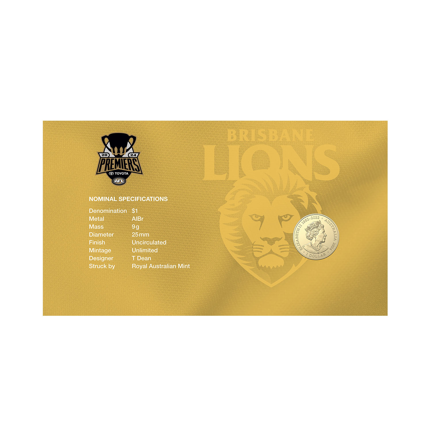 2024 AFL Grand Final Limited-Edition Two-Coin Postal Numismatic Cover ...
