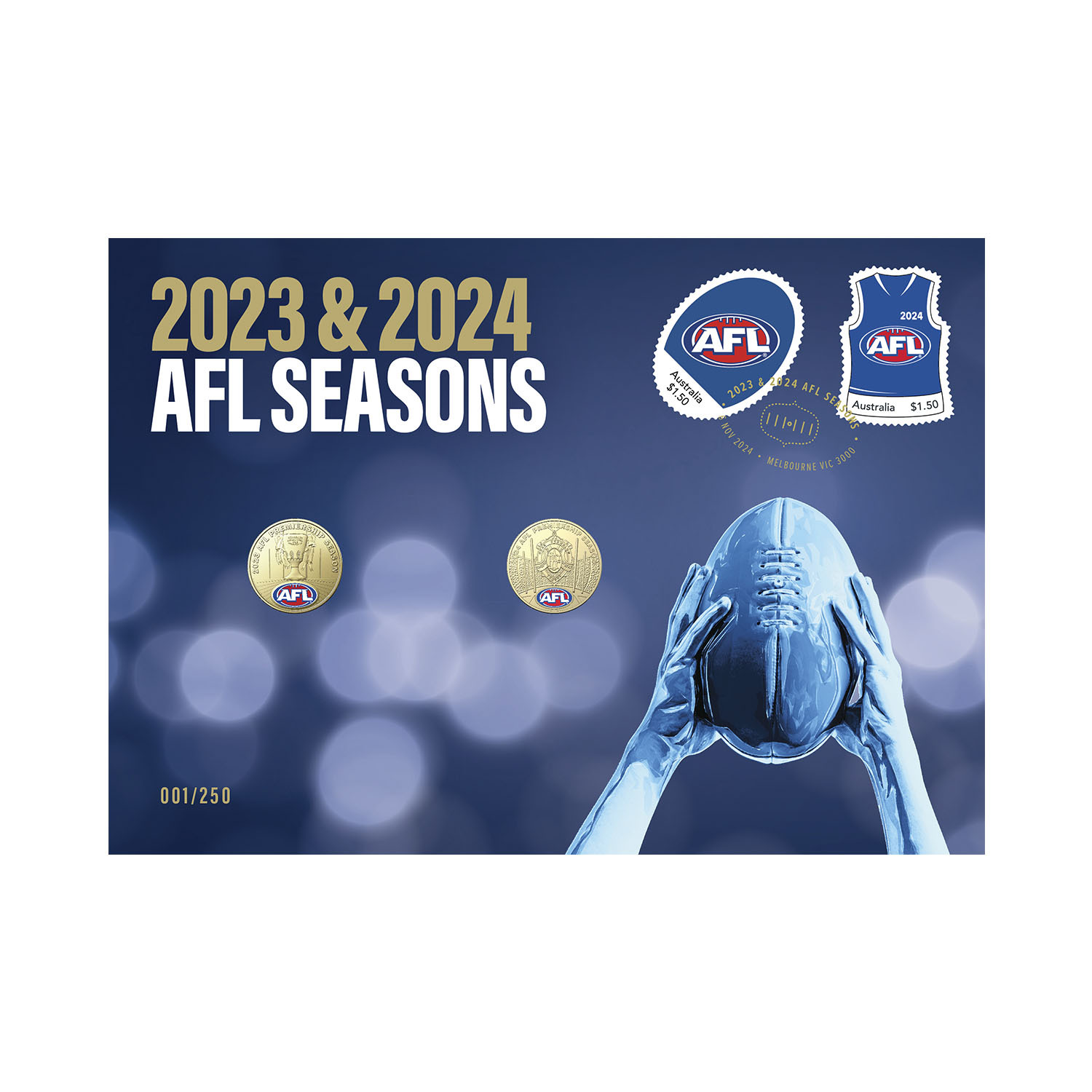 AFL 2023 and AFL 2024 Seasons Limited-Edition Postal Numismatic Cover ...