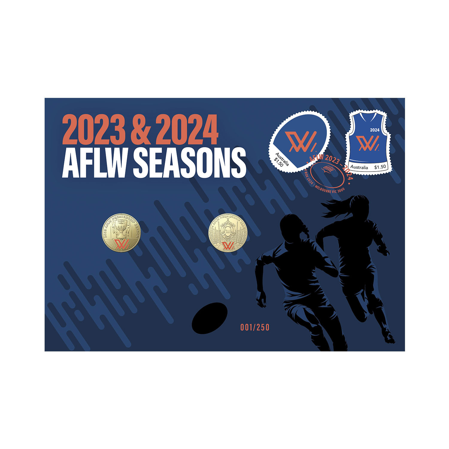AFLW 2023 and AFLW 2024 Seasons Limited-Edition Postal Numismatic Cover ...