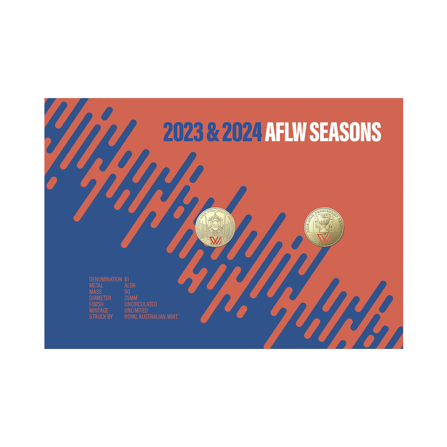 AFLW 2023 and AFLW 2024 Seasons Limited-Edition Postal Numismatic Cover ...