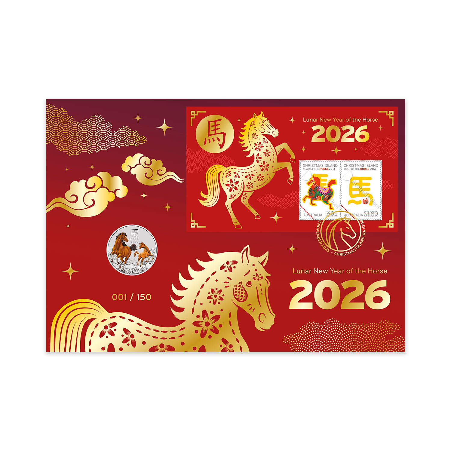 Year of the Horse Limited Edition Postal Numismatic Cover - Impressions