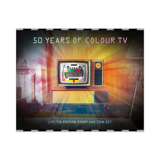 50 Years of Colour TV Stamp and Coin Set - Impressions