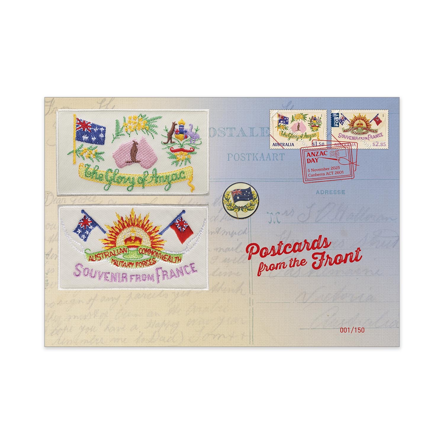 Postcards from the Front Limited Edition Badge and Pin Cover - Impressions