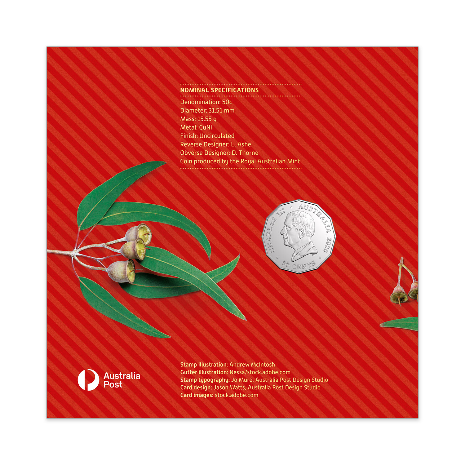 Christmas Festive Florals Limited Edition Coin and Stamp Greeting Card ...