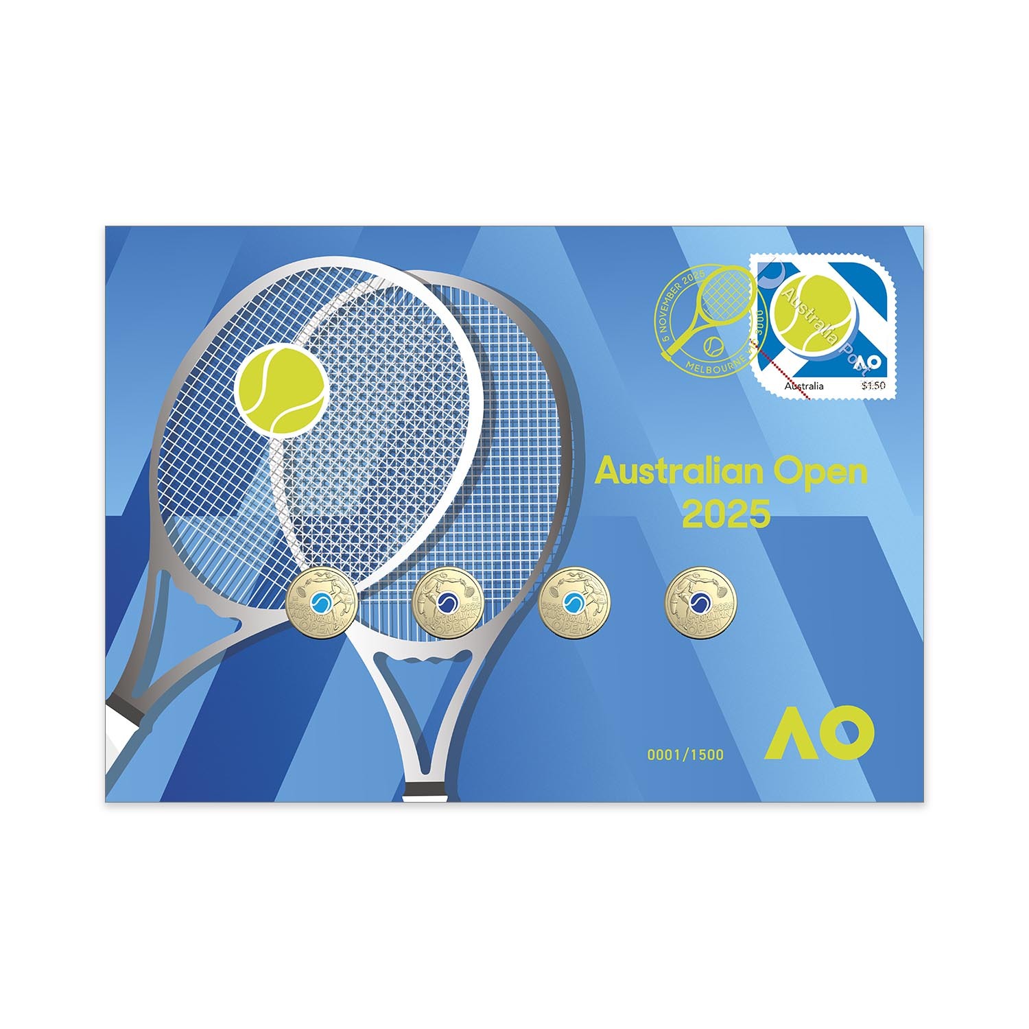 2025 Australian Open Men's and Womens Four Coin Limited Edition Postal ...