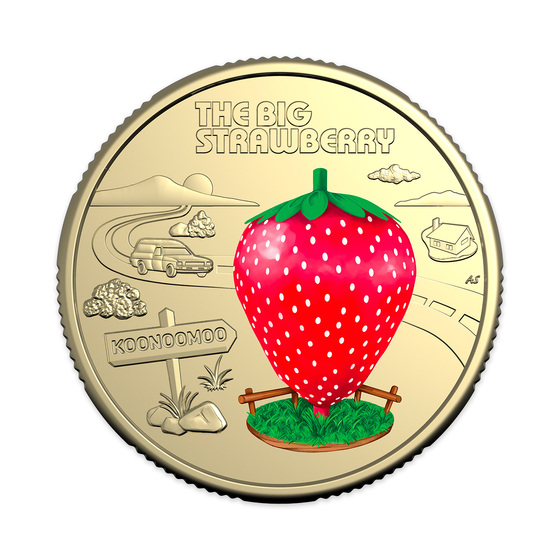 2025 Aussie Big Things 2 Big Strawberry Limited Edition Coloured Coin ...