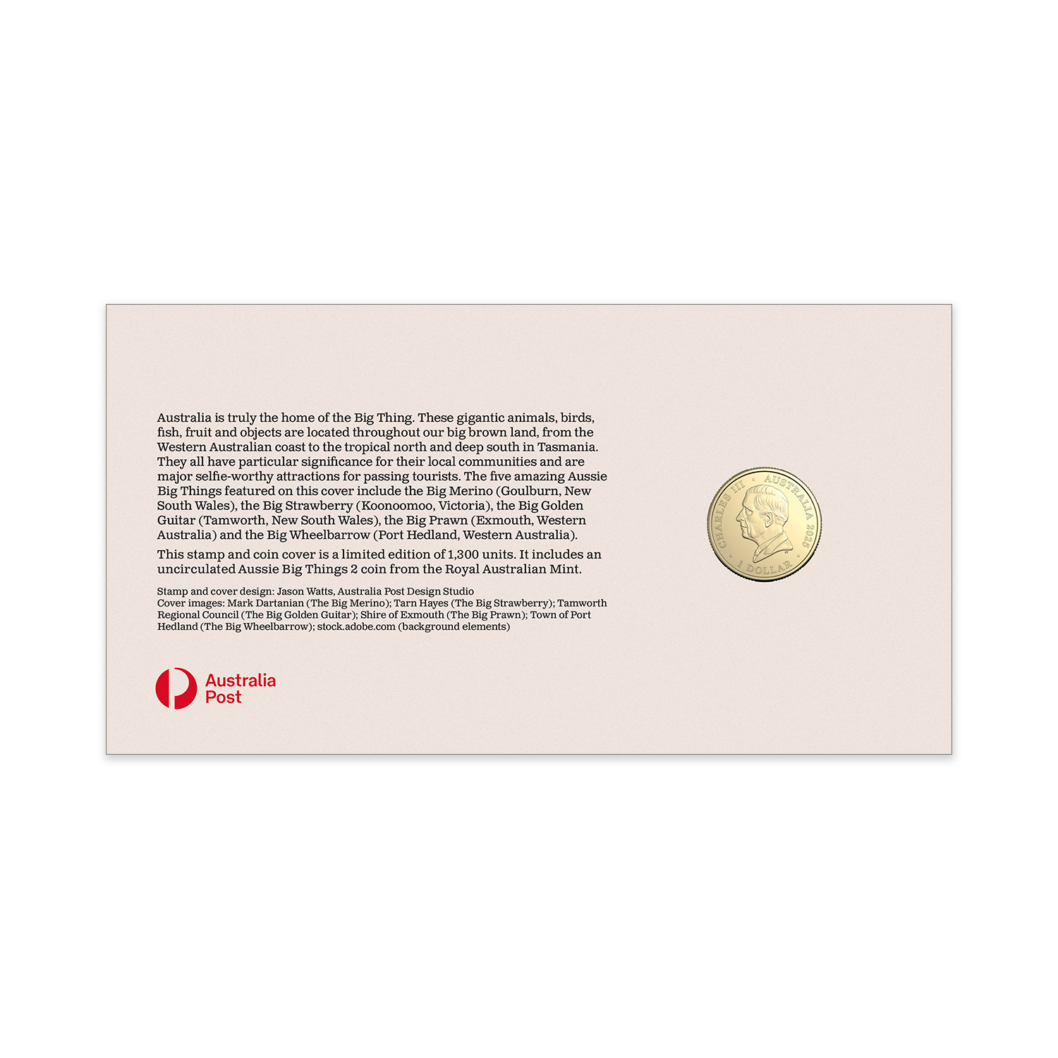 2025 Aussie Big Things 2 Design 1 Limited Edition Uncirculated Postal ...