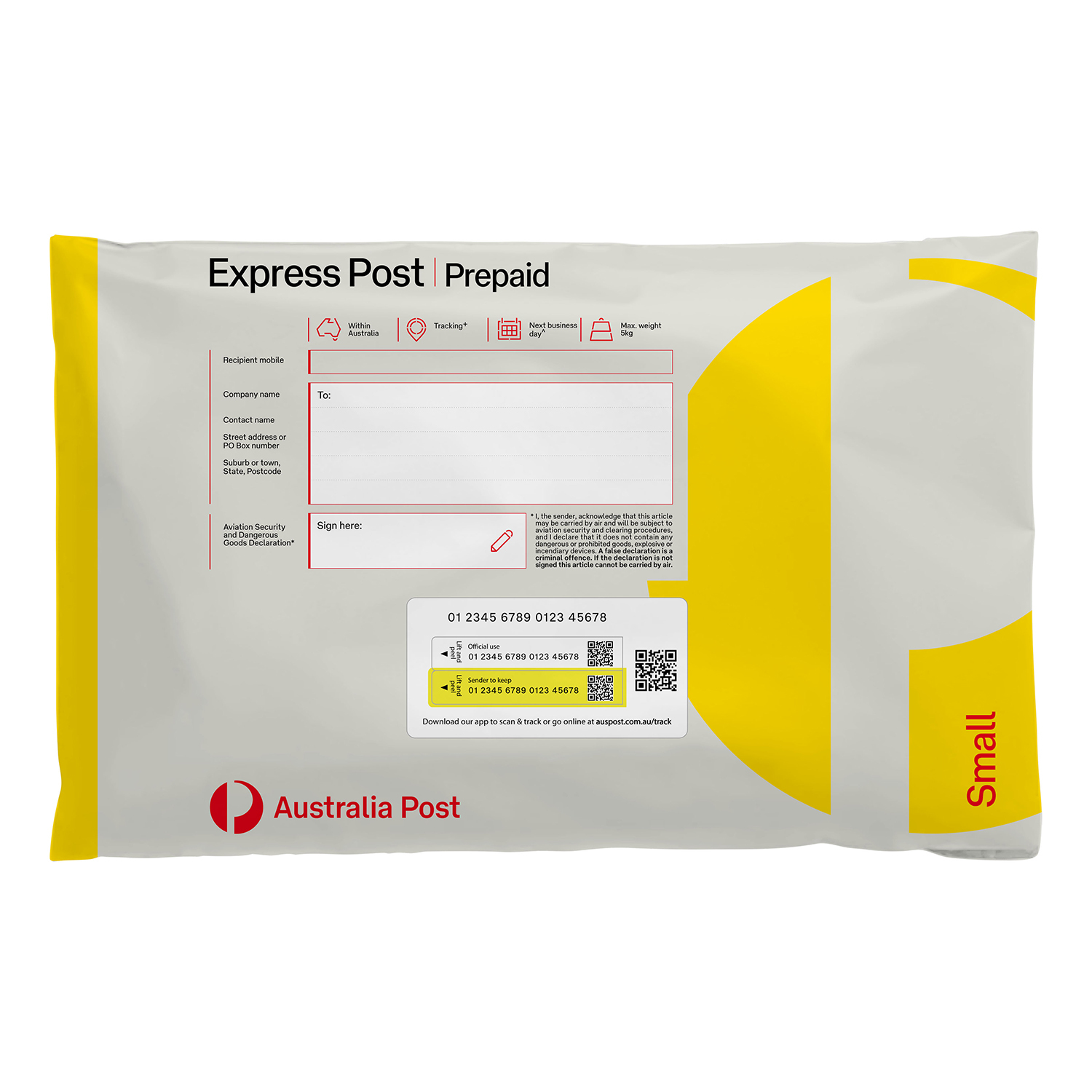 Express Post Prepaid Satchel Small – 10 Pack - Express Post